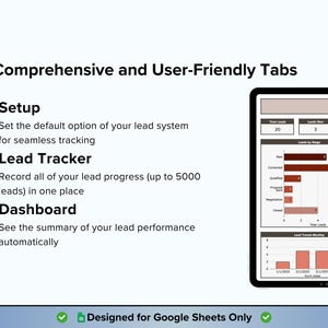 Lead Tracker Google Sheets Template: Lead Management Dashboard (digital ...