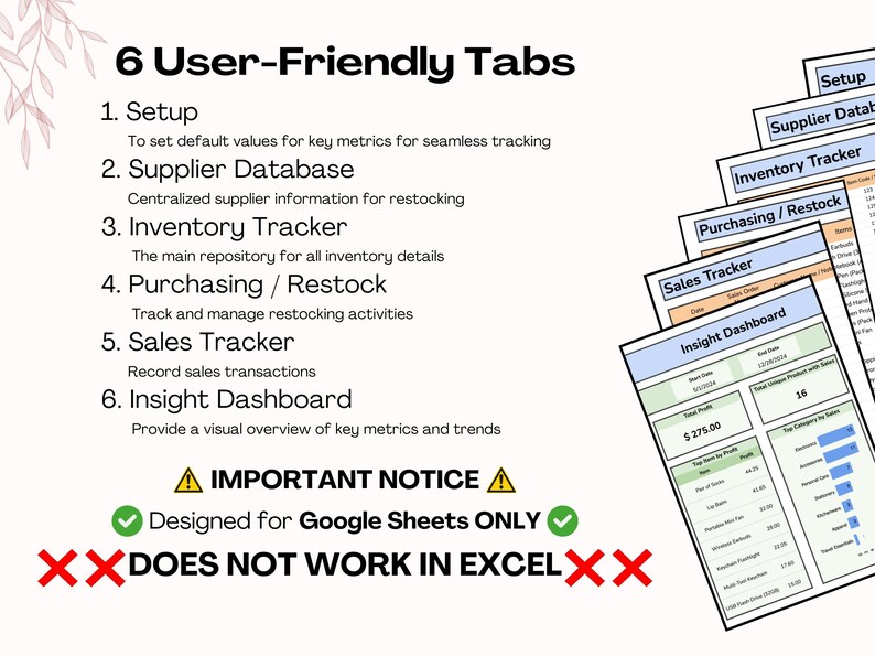 Inventory Tracker Google Sheets, Small Business Inventory Management ...