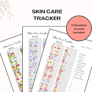 Skin Care Tracker, Skincare Printable Planner, Beauty Routine Journal ...