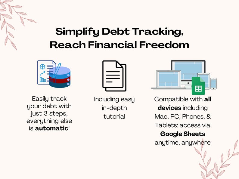 Debt Tracker Google Sheets, Debt Payment Planner, Loan Tracker, Debt Payoff Tracker Spreadsheet ...