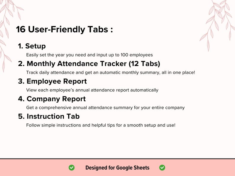 Employee Attendance Tracker Google Sheets Template, Absence Management ...