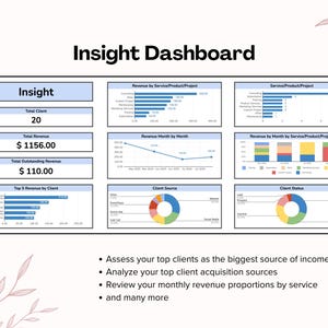 Client Tracker Spreadsheet Small Business Template, Customer Database ...