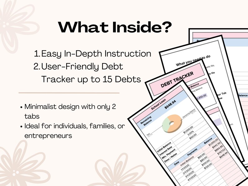 Debt Payoff Tracker for Google Sheets, Debt Free Planner Spreadsheet, Debt Repayment Calculator ...