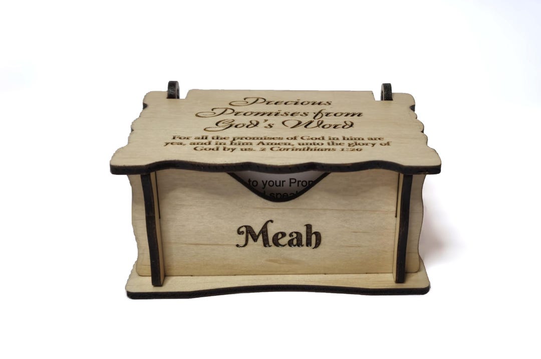 Bible Promise Box, Christian Gift Box, KJV Bible Verses, Custom Name ...