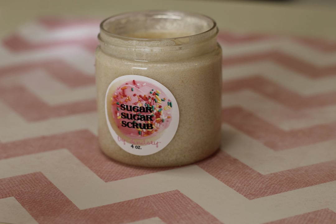 Exfoliante de azúcar con crema batida de ALGODÓN DE AZÚCAR - Frasco de ...