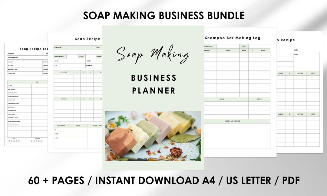 Soap Business Planner, Soap Making Business, Soap Recipe Sheet, Soap ...