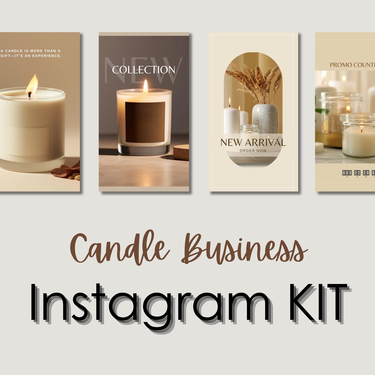 Candle Business Social Media Templates | Instagram Canva Posts ...