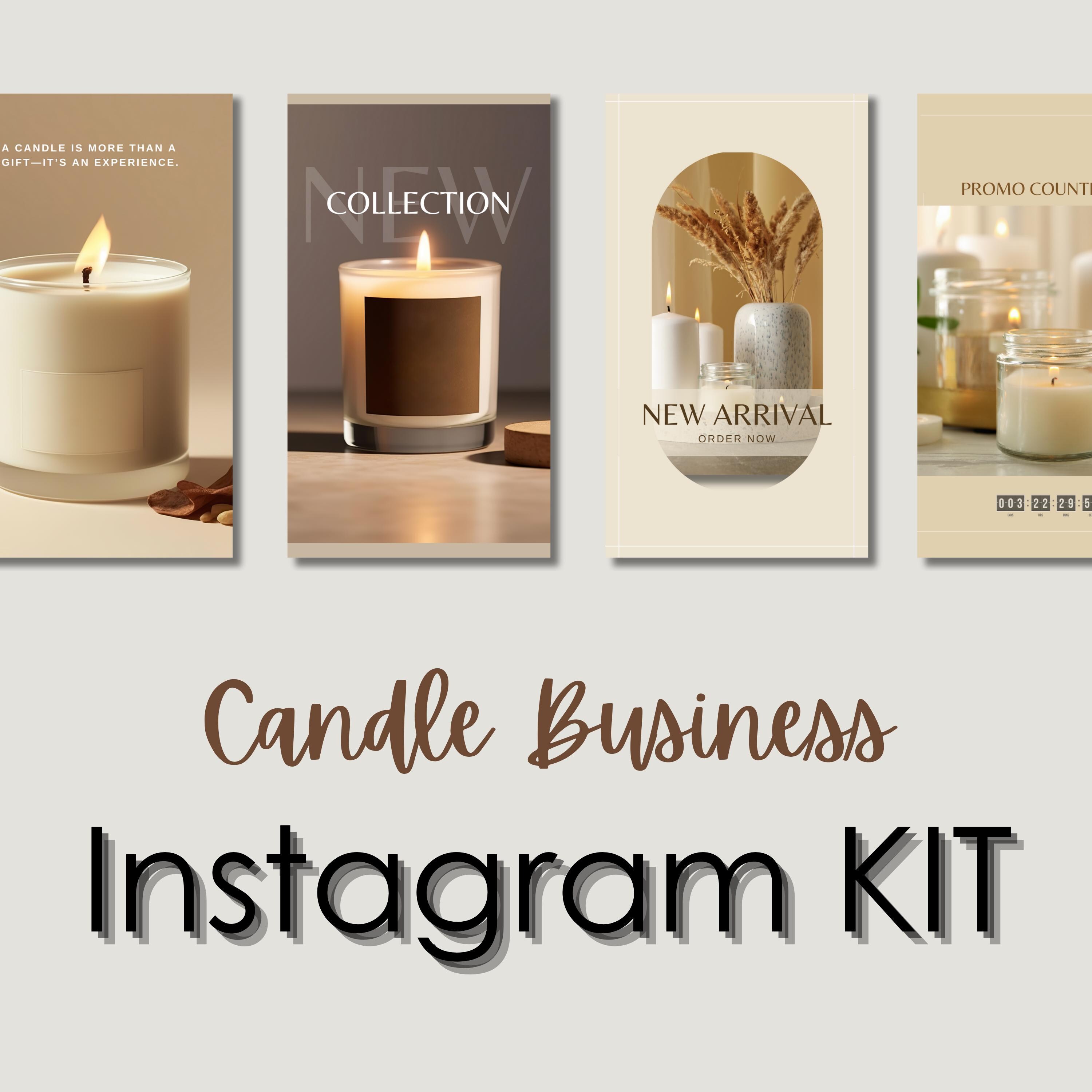 Candle Business Social Media Templates | Instagram Canva Posts ...