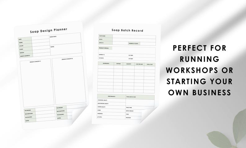 Soap Business Planner, Soap Making Business, Soap Recipe Sheet, Soap ...