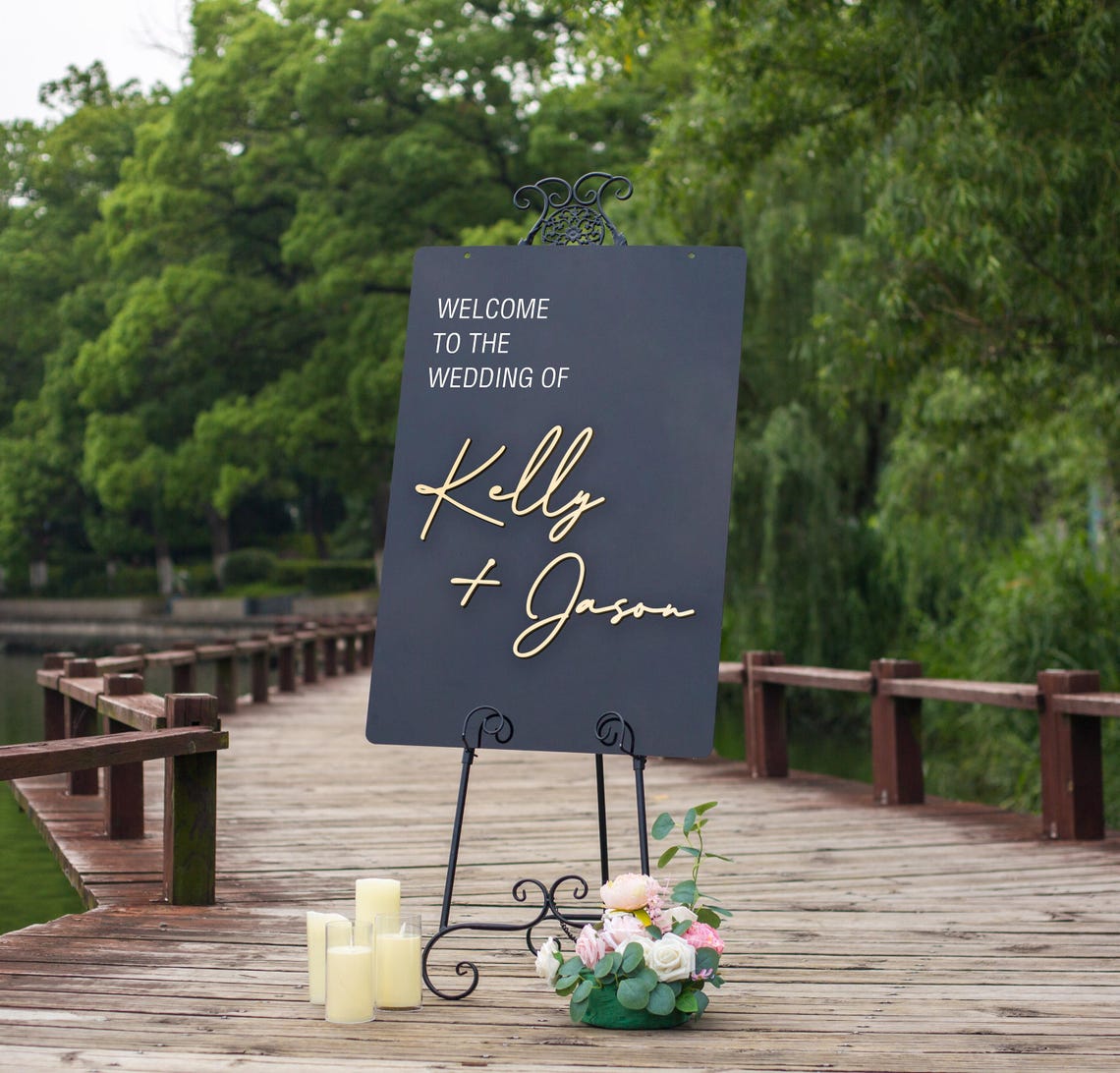 Acrylic 3D Lettering Welcome Sign & Table Number Bundle, Acrylic ...