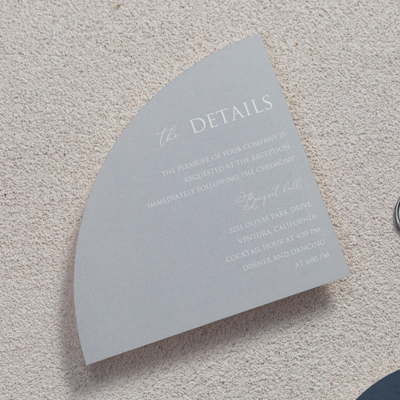 Custom Arched Shape Cut Invitation,elegant Wedding Invitation, Unique ...