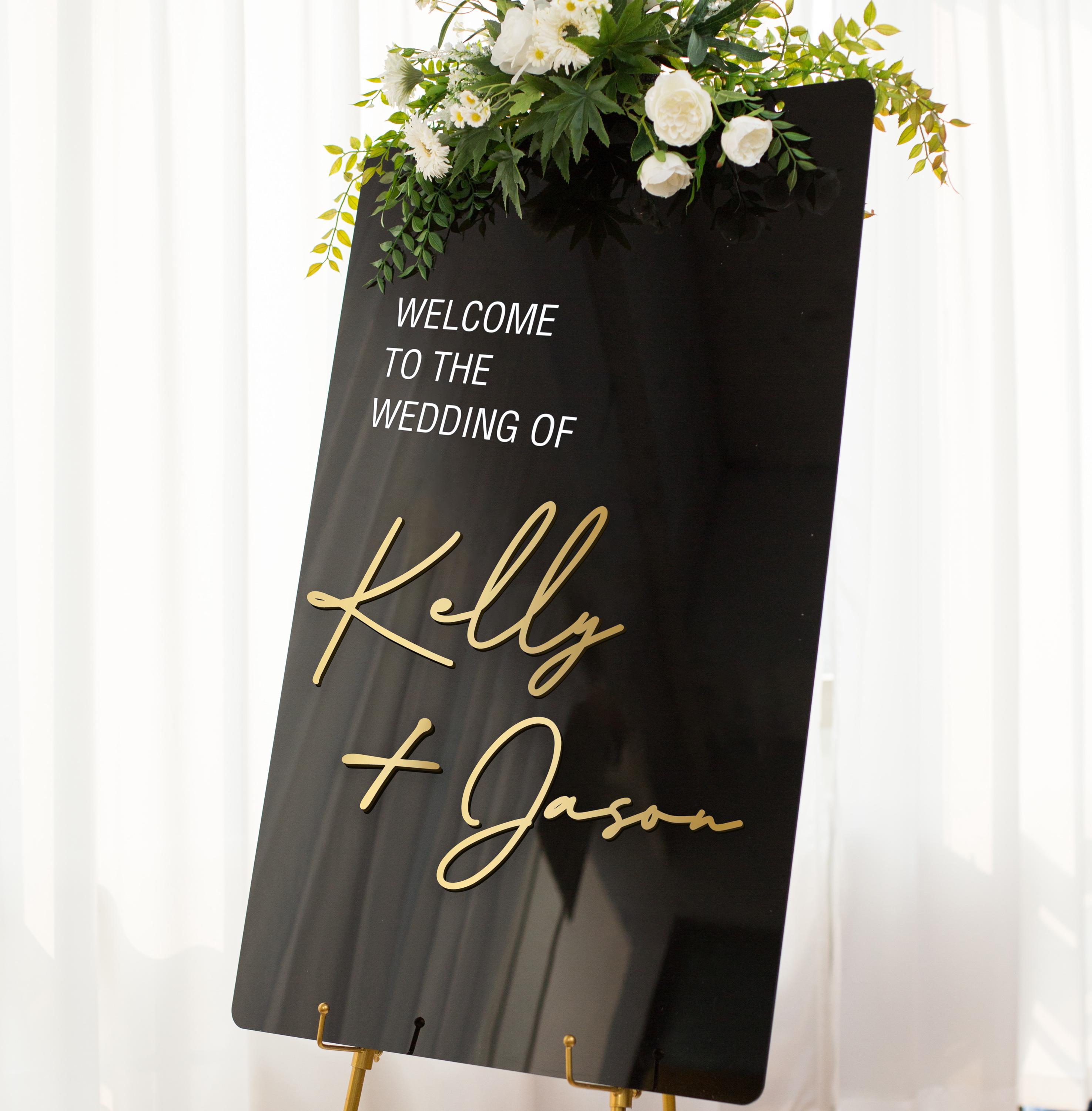 Acrylic 3D Lettering Welcome Sign & Table Number Bundle, Acrylic ...