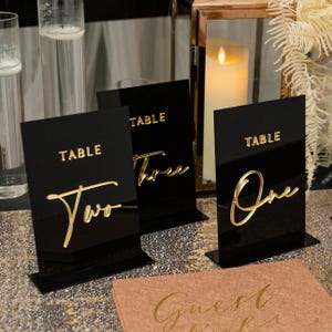 Acrylic 3D Lettering Welcome Sign & Table Number Bundle, Acrylic ...