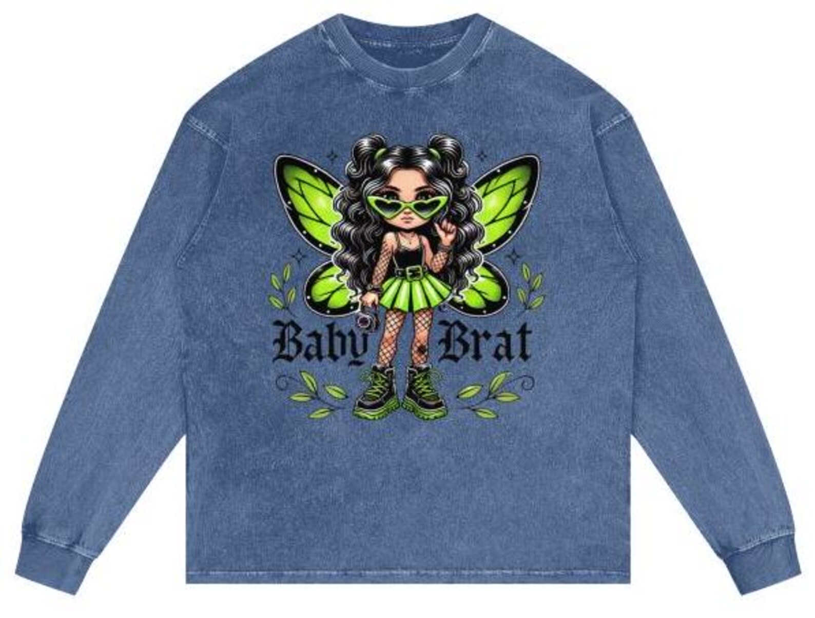 Oversized Baby Brat Longsleeve Shirt, Vintage Style Brat Shirt, Brat ...
