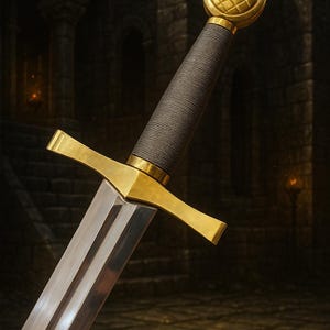 Hand Forged Excalibur Sword Replica: High Carbon Steel With Leather ...