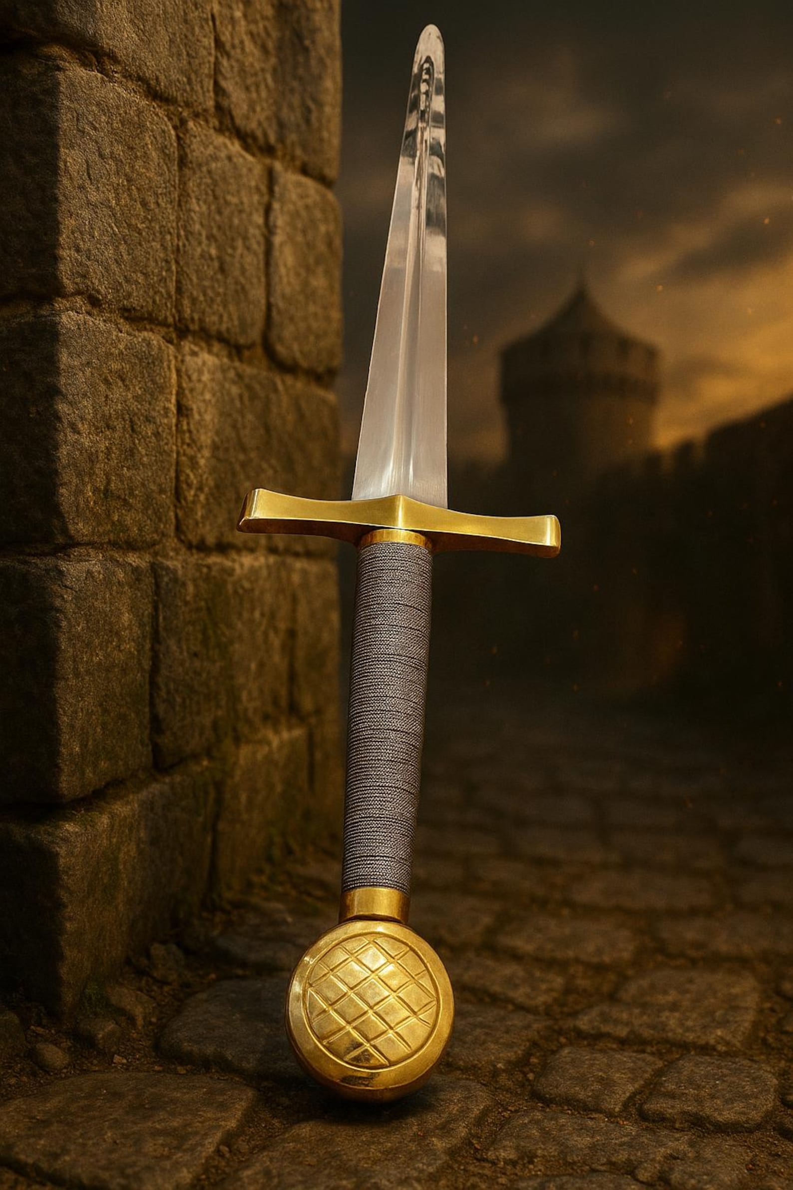 Hand Forged Excalibur Sword Replica: High Carbon Steel With Leather ...