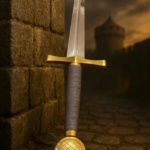 Hand Forged Excalibur Sword Replica: High Carbon Steel With Leather ...
