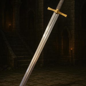 Hand Forged Excalibur Sword Replica: High Carbon Steel With Leather ...