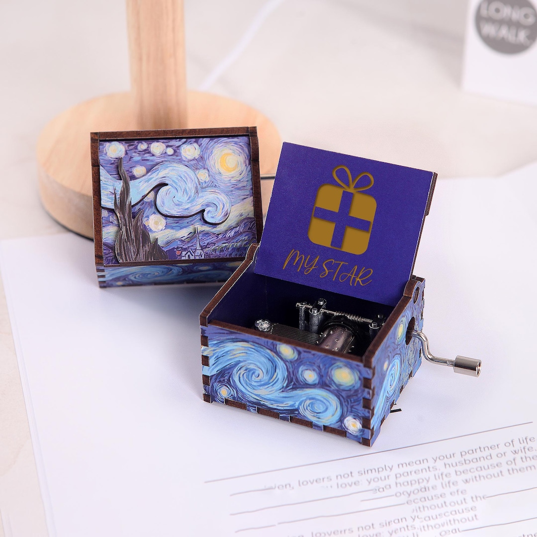 Custom Hand Crank Wood Music Box - Personalized Style| Exquisite Xmas ...