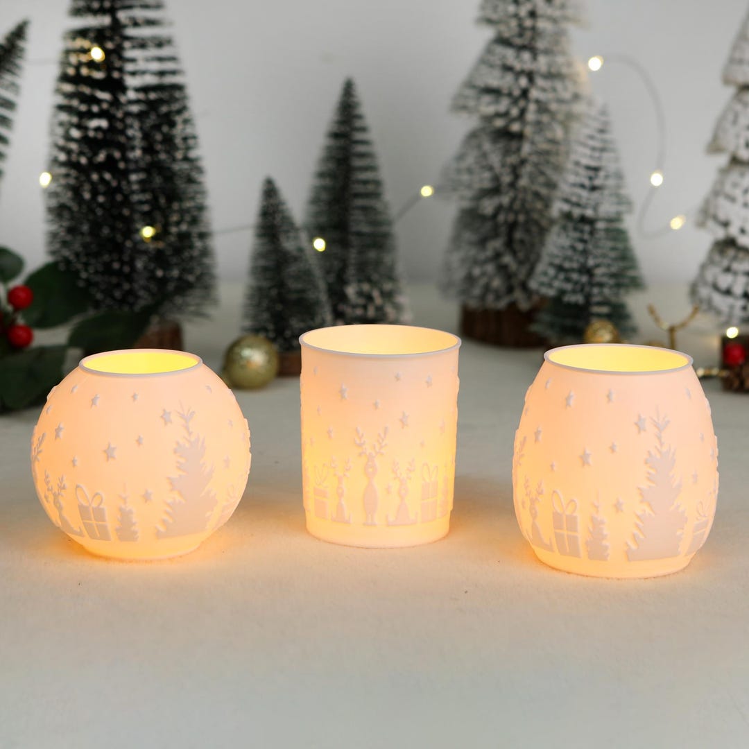 3D Printable Tealight STL File, Christmas Lantern Files, LED Light ...