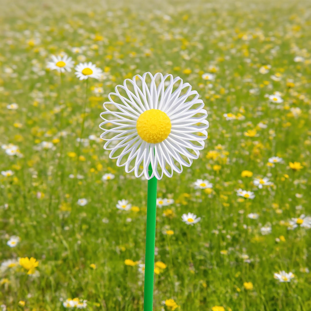 Daisy Windmill 3D Print STL File | STL File | Flower-shaped Windmill ...