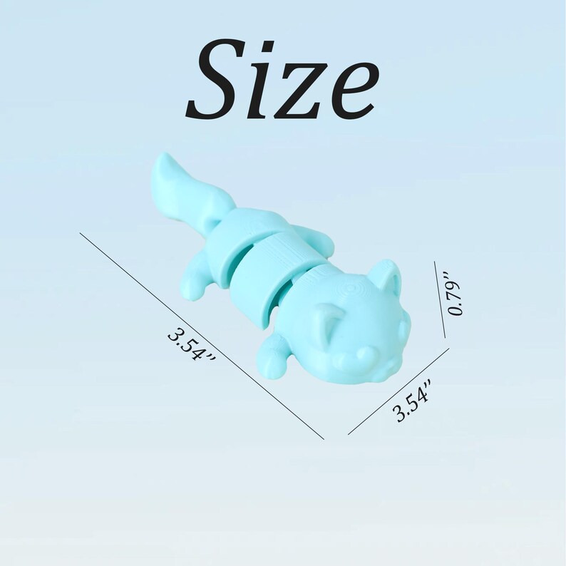 3D Printed Heart-eyed Cat STL File, Flexible Cat 3D Printable File ...