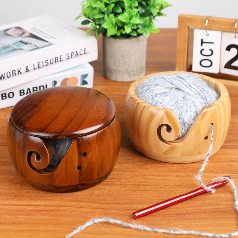 Wooden Yarn Bowls - Etsy