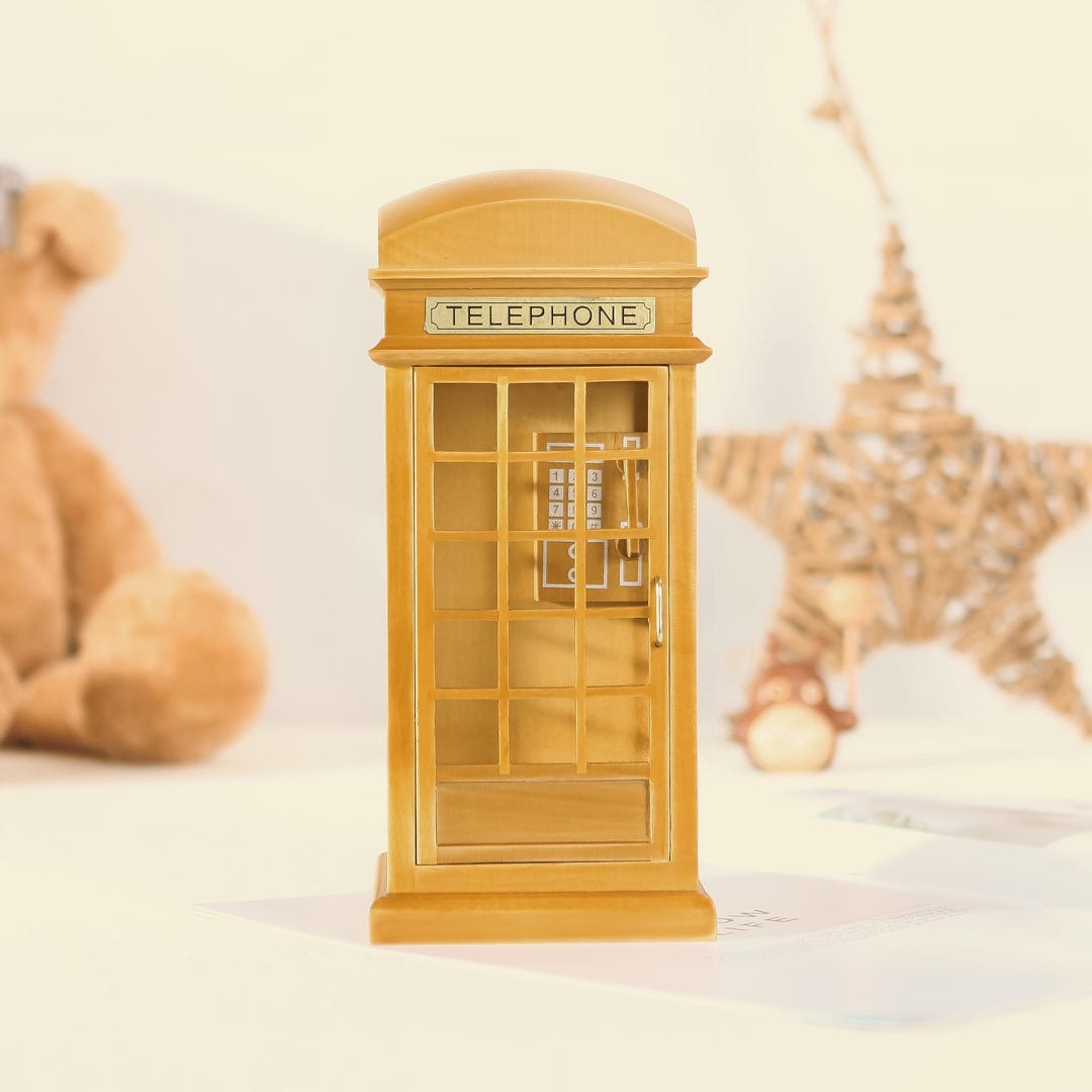 Mothers Day Custom Wooden Phone Booth Music Box-unique Keepsake ...