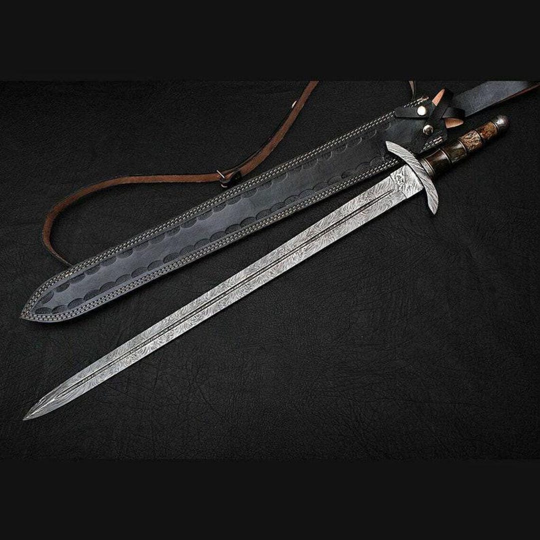 Viking Sword Damascus Viking King Sword Ragnar & Bjorn Ironside From ...