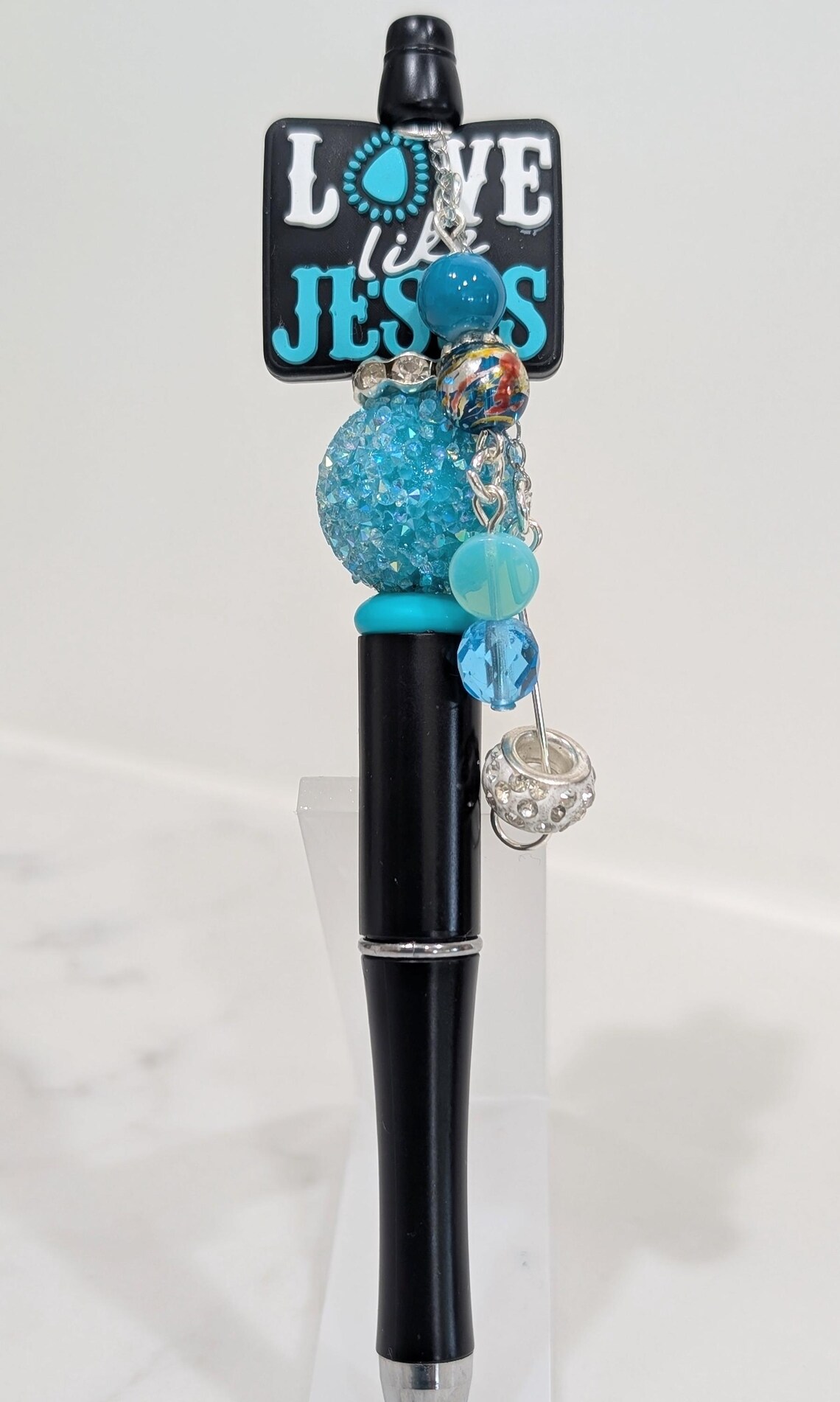Christian Beaded Pen: Colorful Faith Gift With Charm & Refill - Etsy