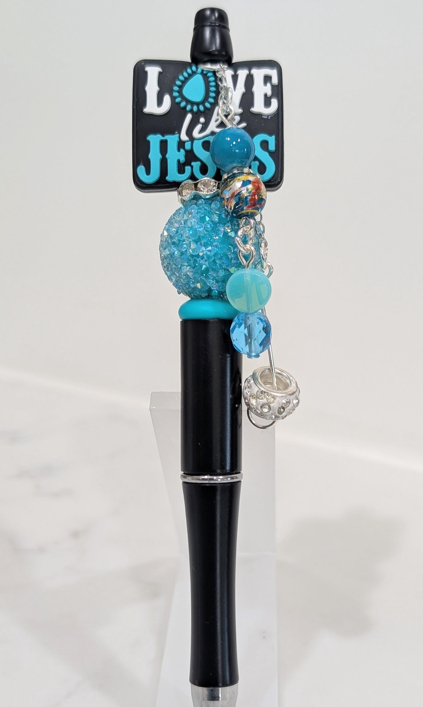 Christian Beaded Pen: Colorful Faith Gift With Charm & Refill - Etsy