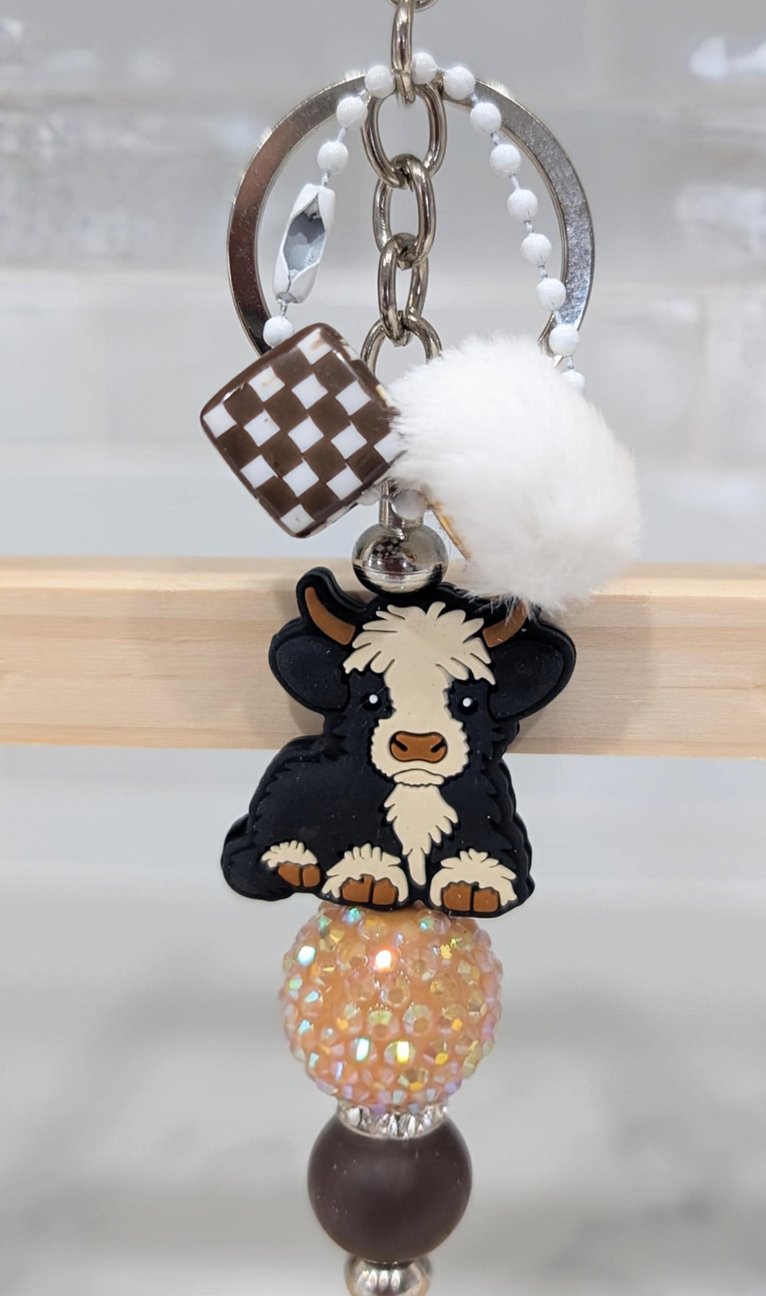 Beaded Highland Cow Keychains | Bag Charm: Assorted Styles and Cows ...