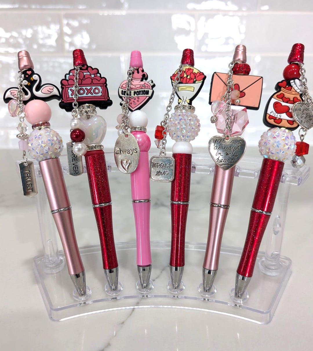 Assorted Beaded Pens Valentine Pens With Charms, Gift for Your ...