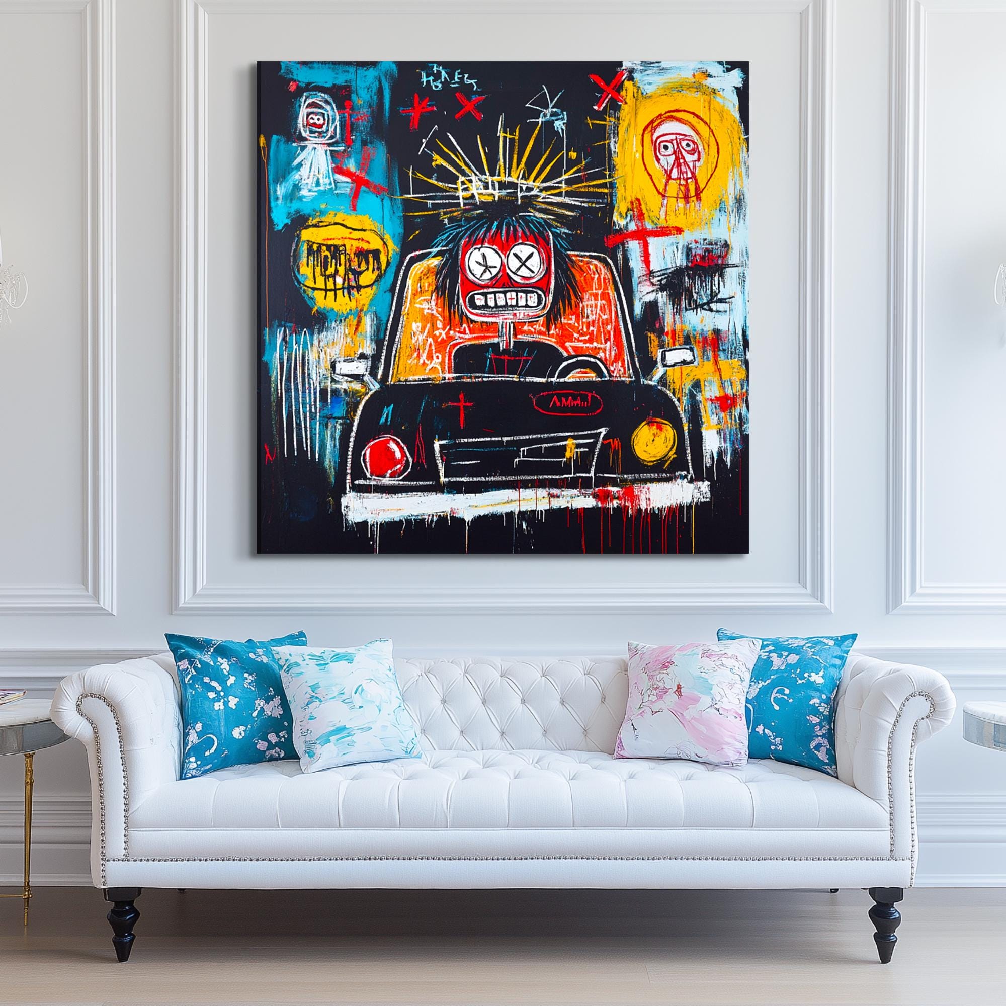 Urban Graffiti Driver Art Print – Bold Expressionist Street Style ...