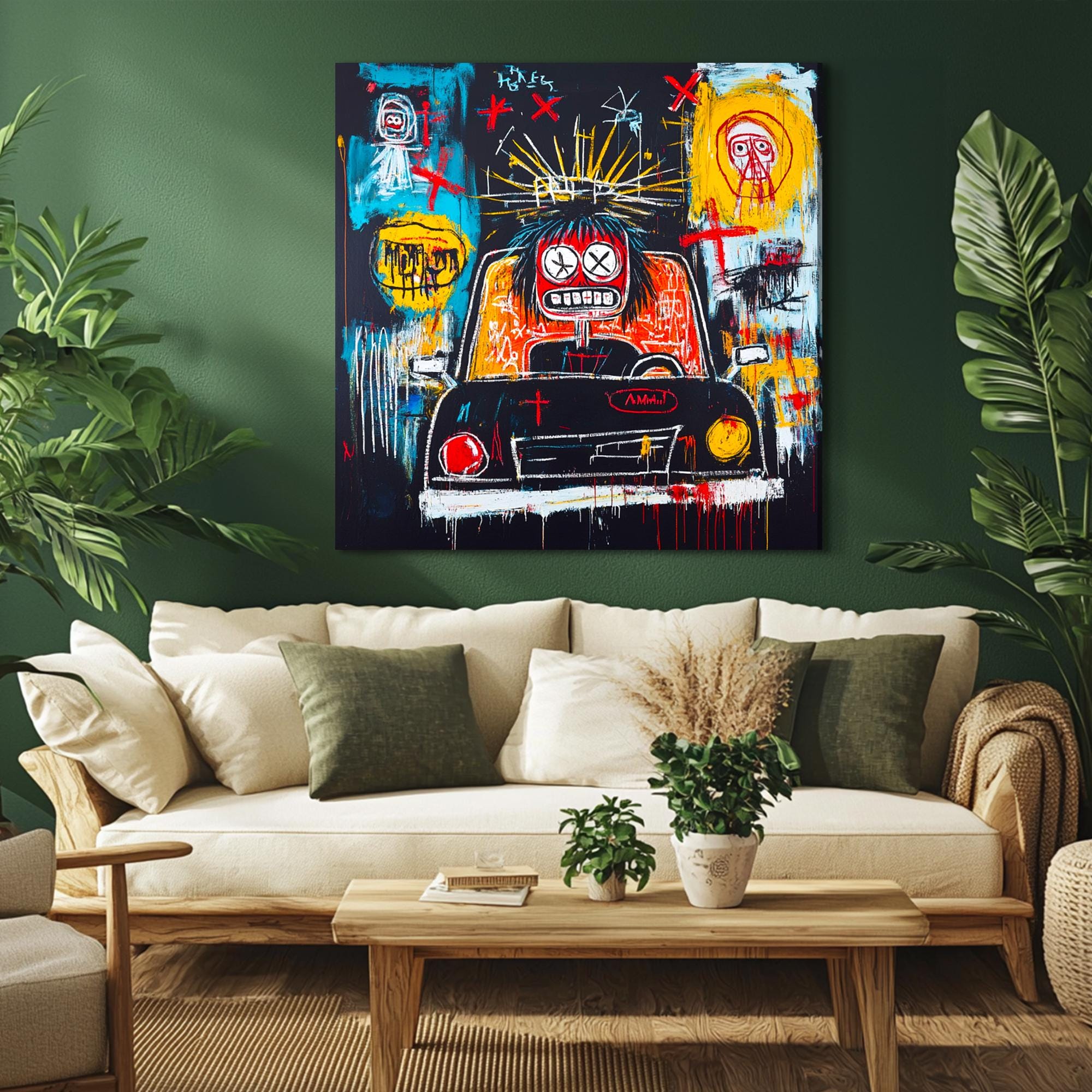 Urban Graffiti Driver Art Print – Bold Expressionist Street Style ...