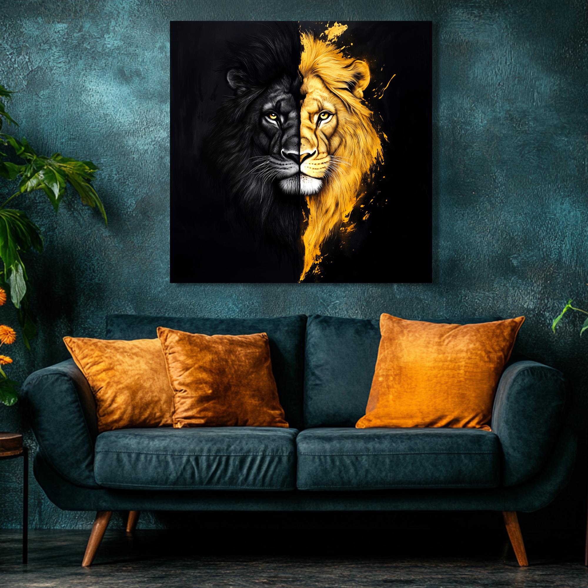 Lion Wall Art - Majestic Lion Wall Hanging for Bold Decor, Lion ...