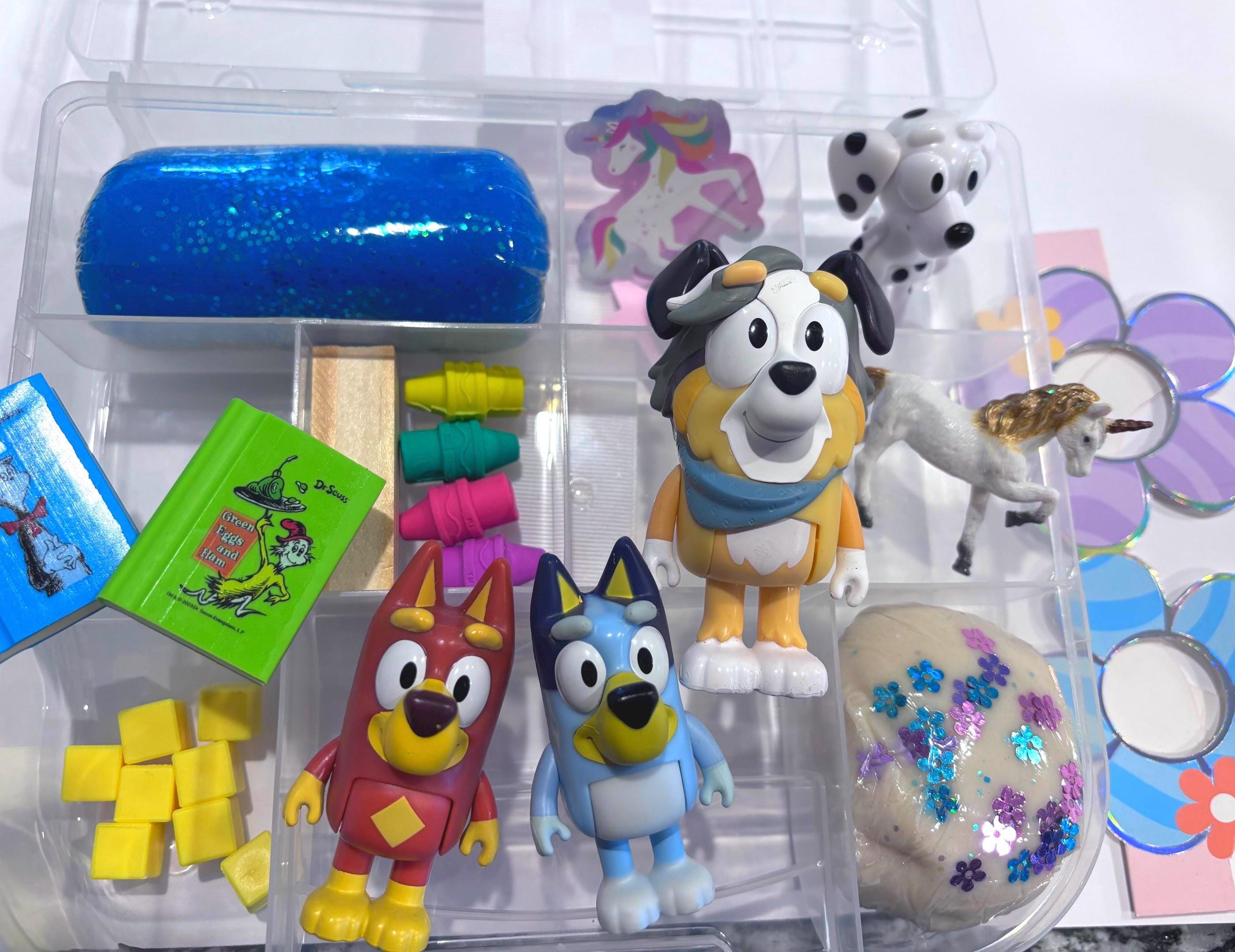 Bluey Inspired - A Heeler Playdate (playdough Sensory Play Kit), Travel ...