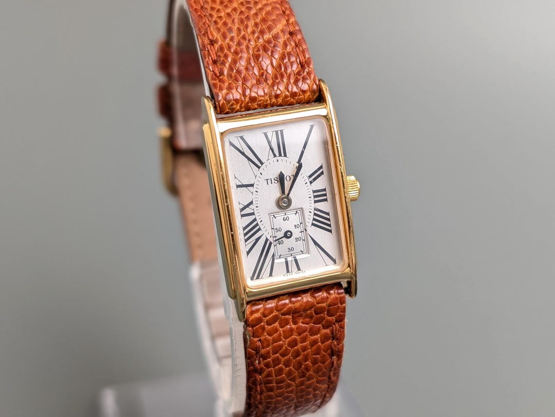 Vintage TISSOT A222 Tank Quartz Gold Plated Women's Watch 18mm - Etsy ...