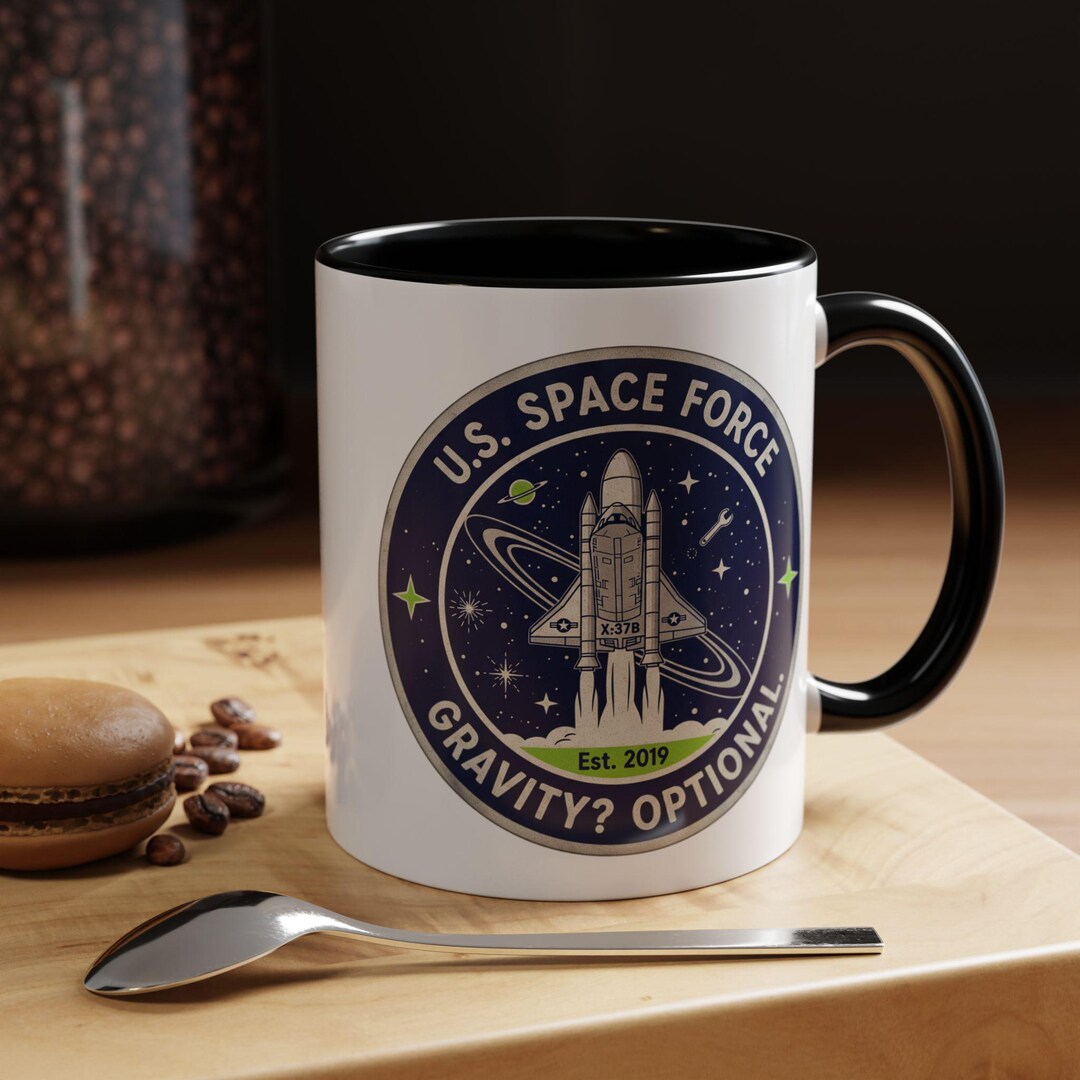 U.S. Space Force: Gravity? Optional. Retro Space Exploration Mugs (11oz ...