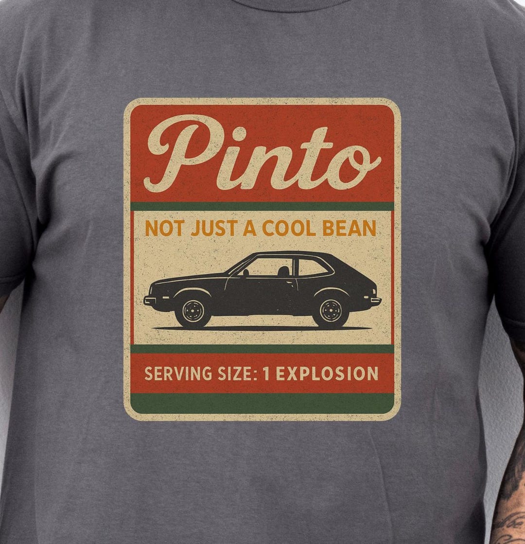 Pinto Shirt - Funny Retro Car Tee With Vintage Food Label Design - Etsy
