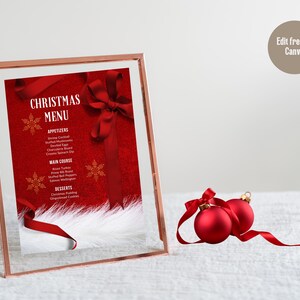 Christmas Menu Card Fun Menu Card Template Menu Card Wave Holiday ...