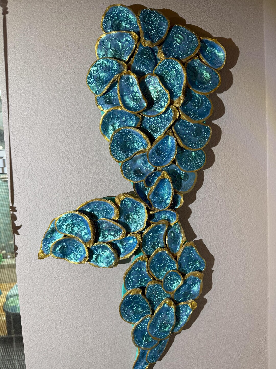 Mermaid Tail Oyster Shell Wall Hanging - Etsy