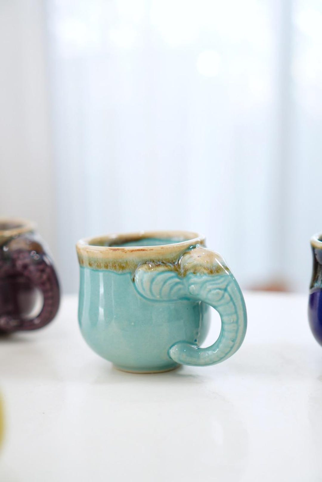Elephant Coffee Cup ,artisan Elephant Cup, Handcrafted Elephant Cup - Etsy
