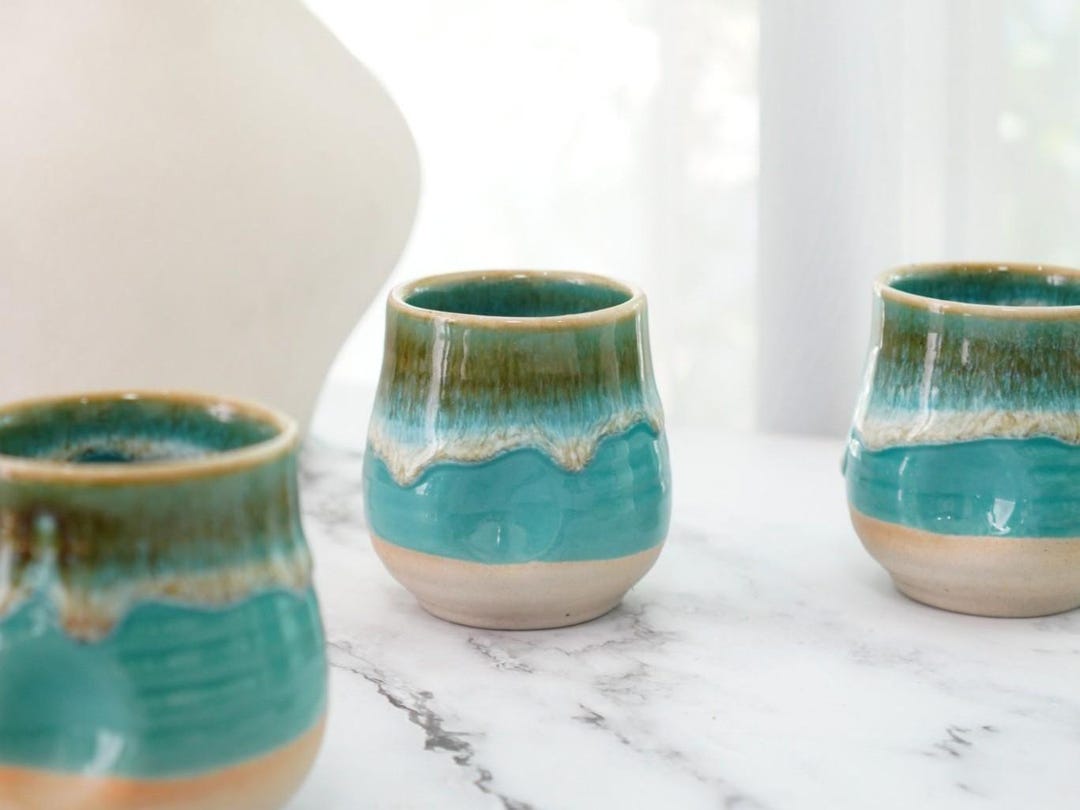 Handmade Teacup With Thumb Rest ,pottery Tea Cup , Tea Cup Pottery - Etsy