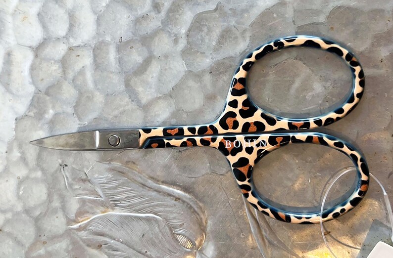Elegant French Animal Print Embroidery Scissors, 3 3/4 Inches - Etsy
