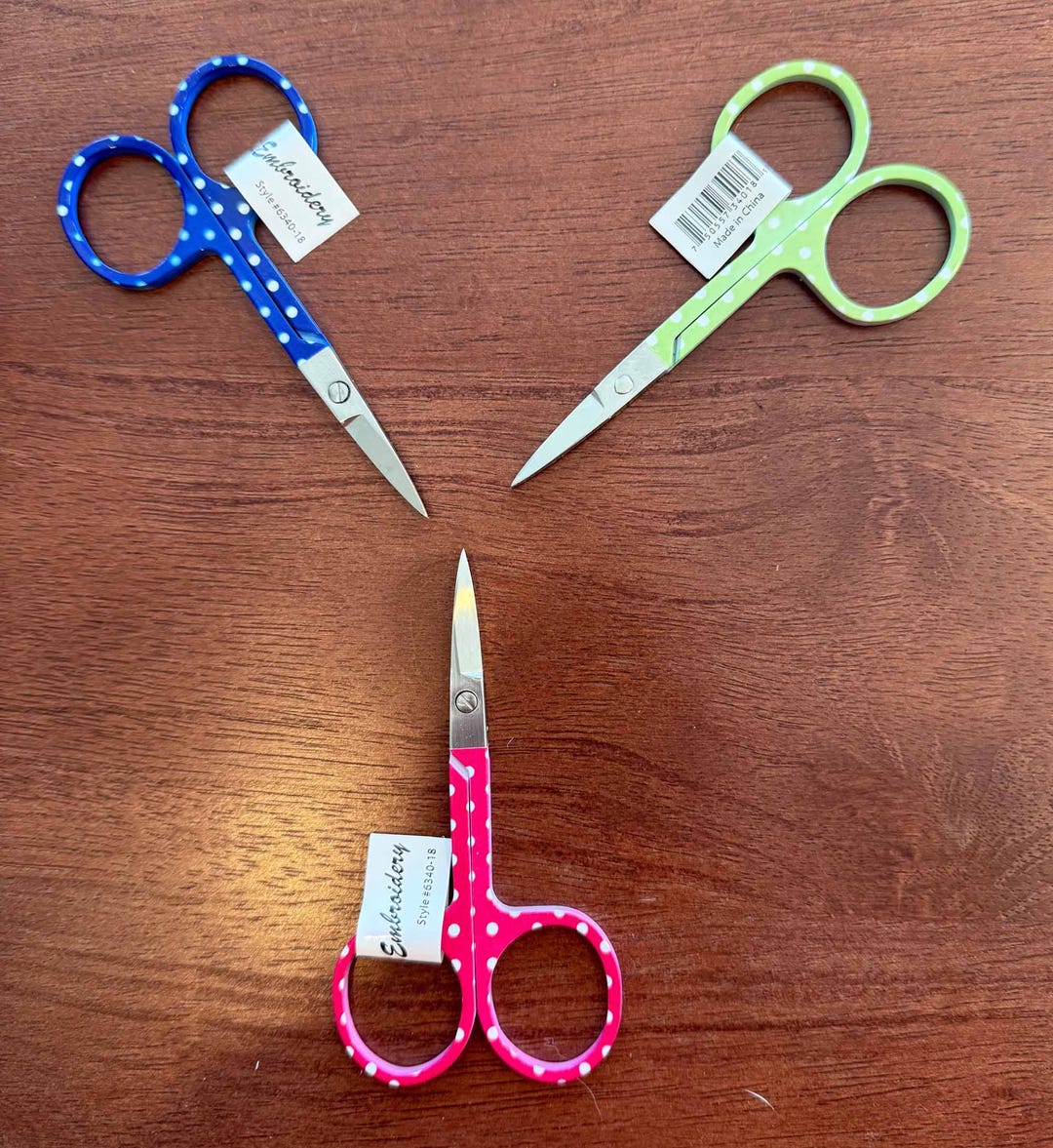 Colorful Polka Dot Embroidery Scissors, 3 1/2 Inches - Etsy
