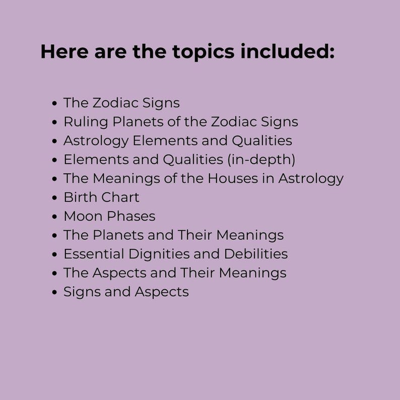 Astroology Basics Printable, Astrology 101, Astrology Made Easy ...