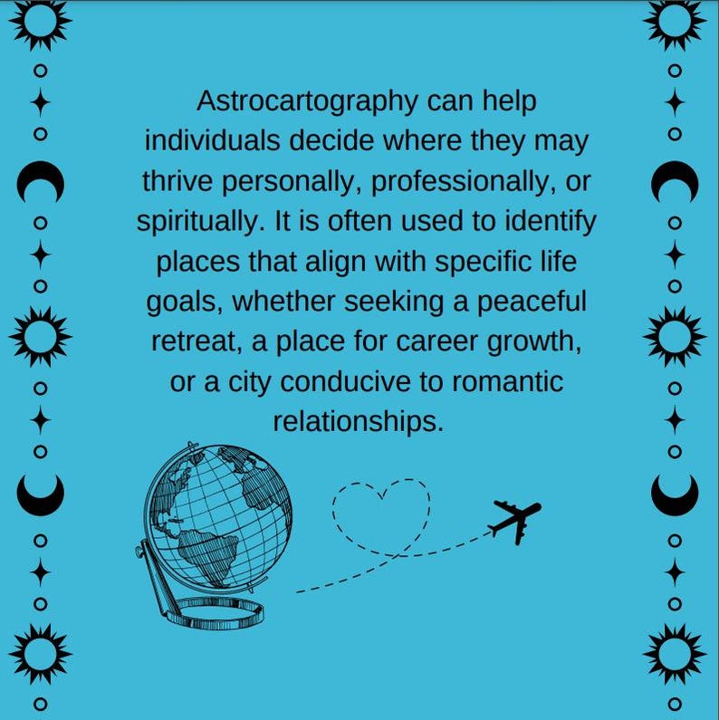 Astrocartography Relocation , Astro Map, Location Astrology ...