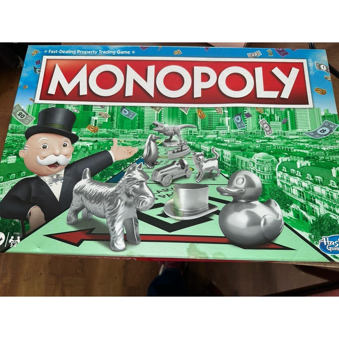 Hasbro Original Monopoly Classic Game Edition Family Traditional 8 ...
