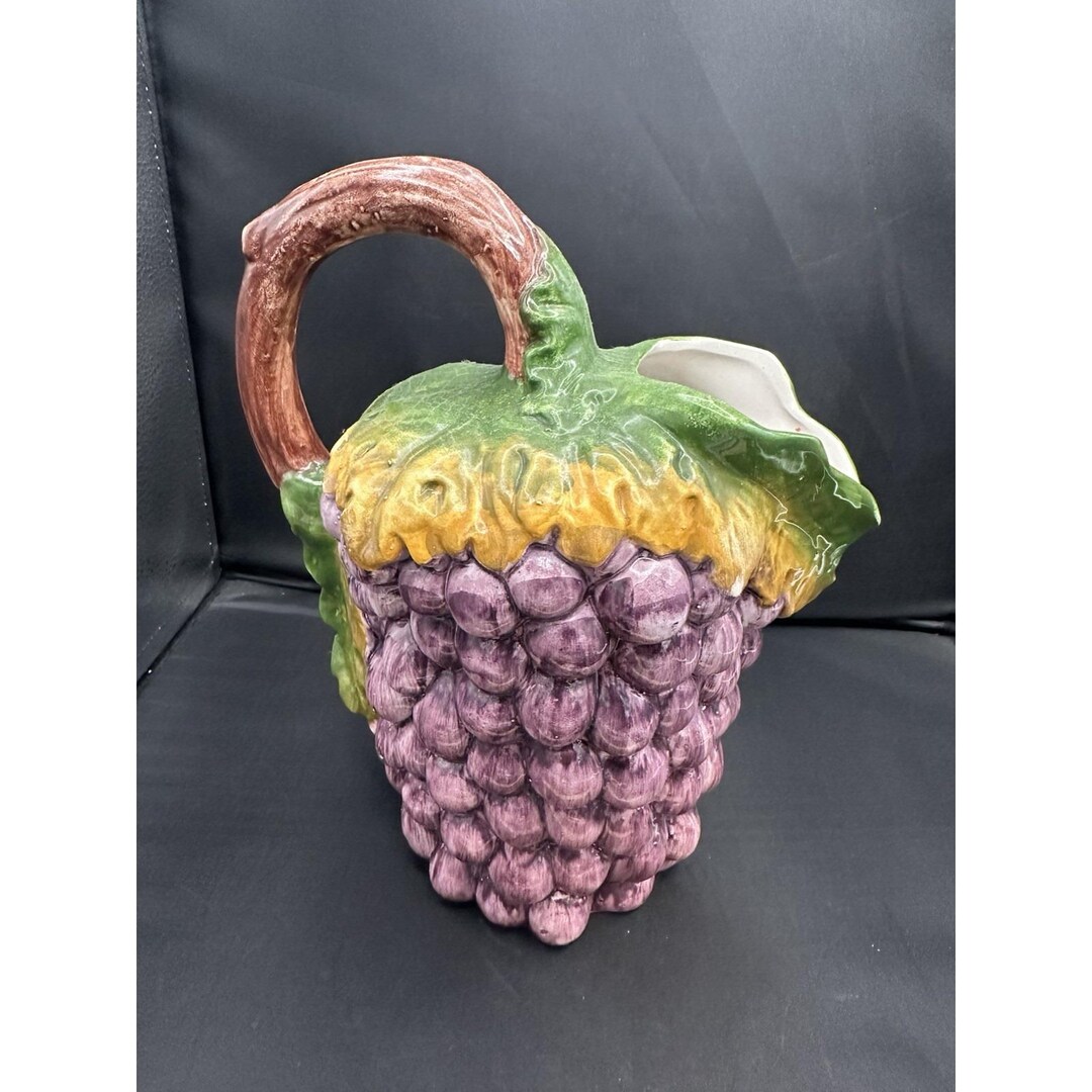 Vintage Boho Italian Trompe L'oeil Grapes Cluster Water / Cocktail ...